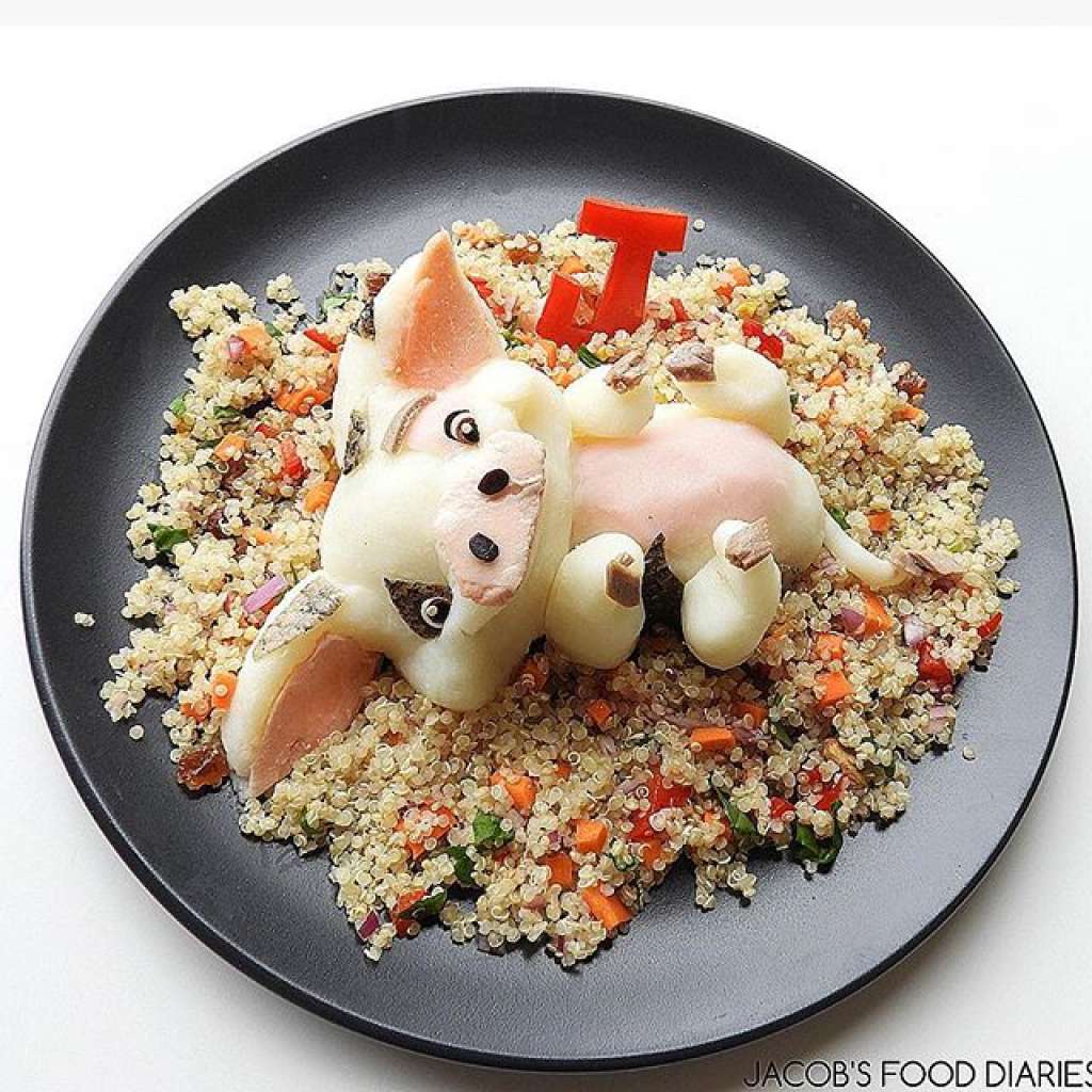 Comidas hechas como personajes animados