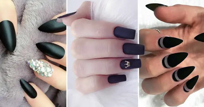 20+ Diseños de Manicura Negro que te Encantarán